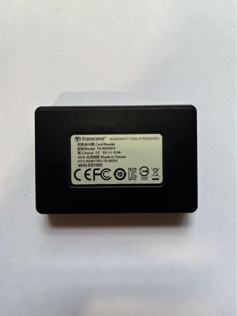 Transcend USB3.1 Multi Card Reader TS-RDF8K2 - Black, Computers & Tech ...