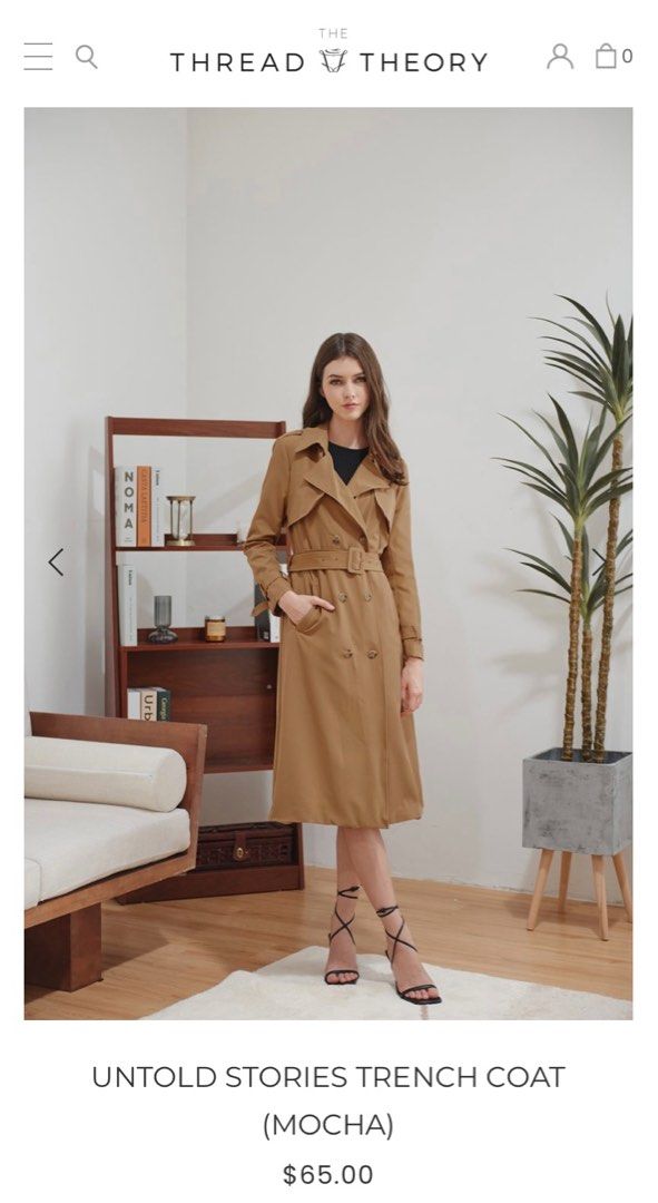 Untold Stories Trench Coat in mocha (Thread Theory), Women's Fashion, Coats, Jackets and ...