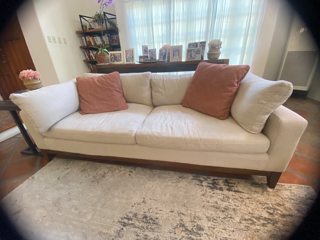 Triboa Bay 3 Seater Chic Beige Sofa on Carousell