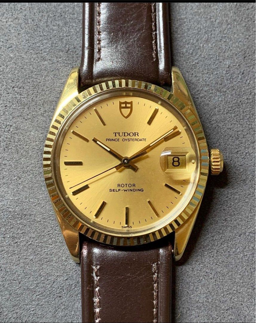 Tudor Price Oysterdate 75205 18K Gold Bezel & Gold Cap Automatic Watch ...