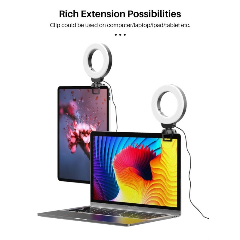 Ulanzi VIJIM CL06 Video Conference Ring Light Laptop Clip Kit (Clamps ...