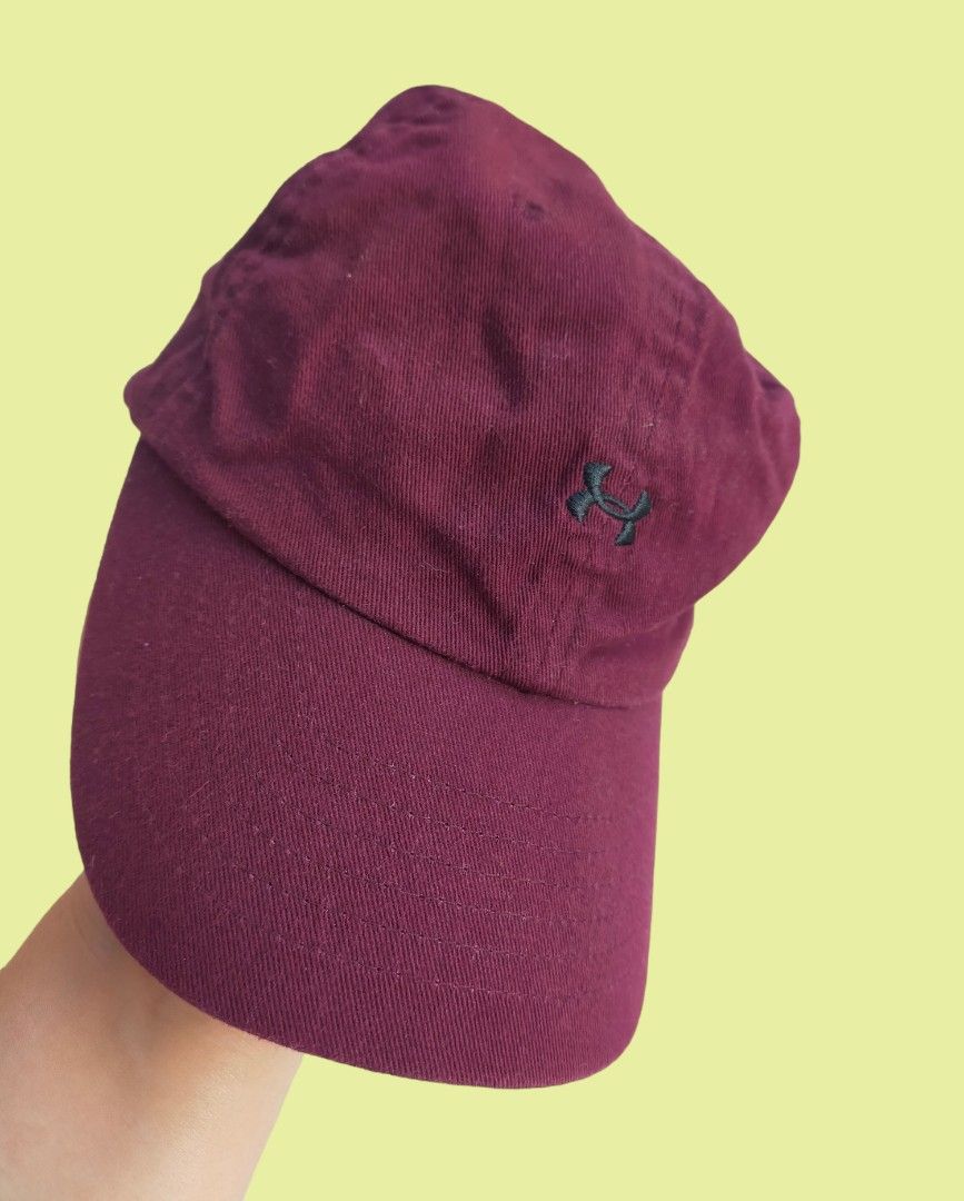 Under Armour maroon cap adjustable on Carousell