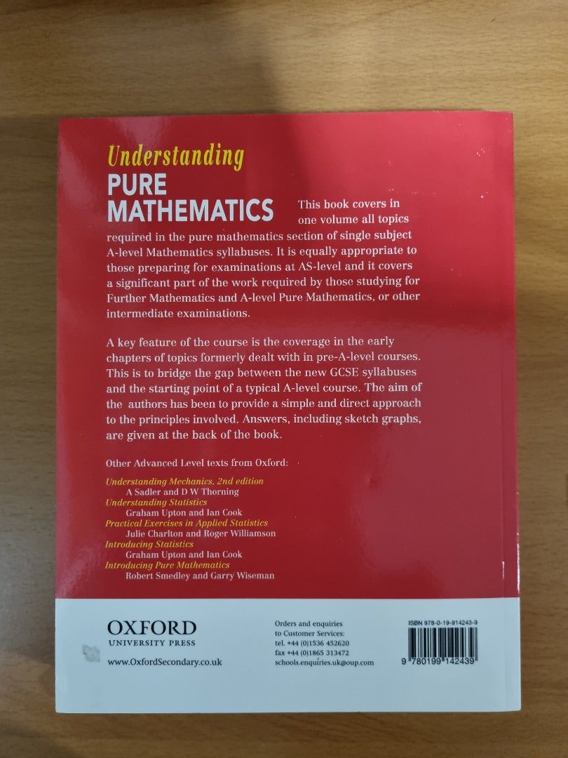 Understanding Pure Mathematics Textbook by A.J. Sadler and D.W.S ... Understanding Pure Mathematics Textbook by A.J. Sadler and D.W.S ...