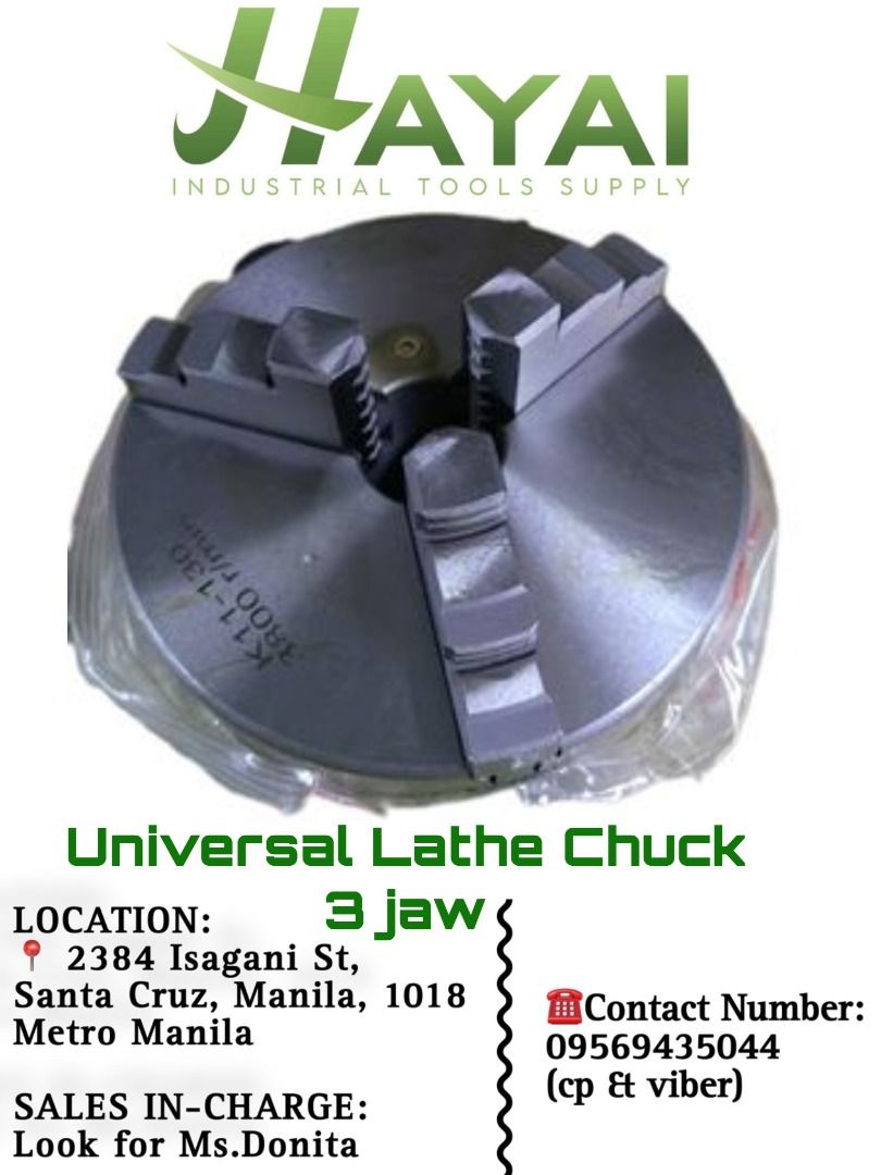 Universal Lathe Chuck 3 jaw, Commercial & Industrial, Industrial ...