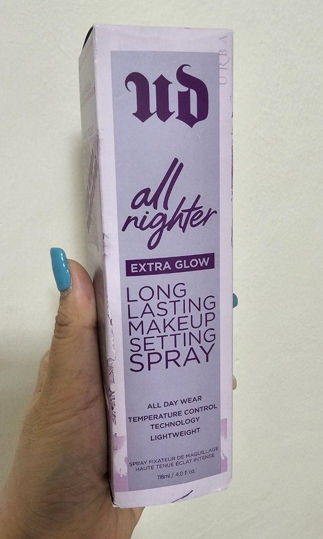 Urban Decay All Nighters long lasting makeup setting spray extra glow ...