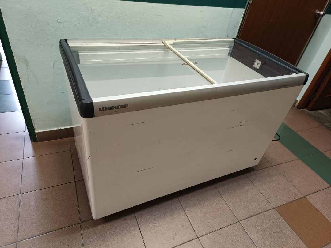 Used liebherr display chest freezer / glass display chest freezer / ice ...