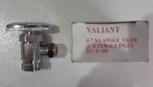 Valiant Angle Valve 3/8" x 3/8" Heavy Duty Authentic Water closet Bowl ...