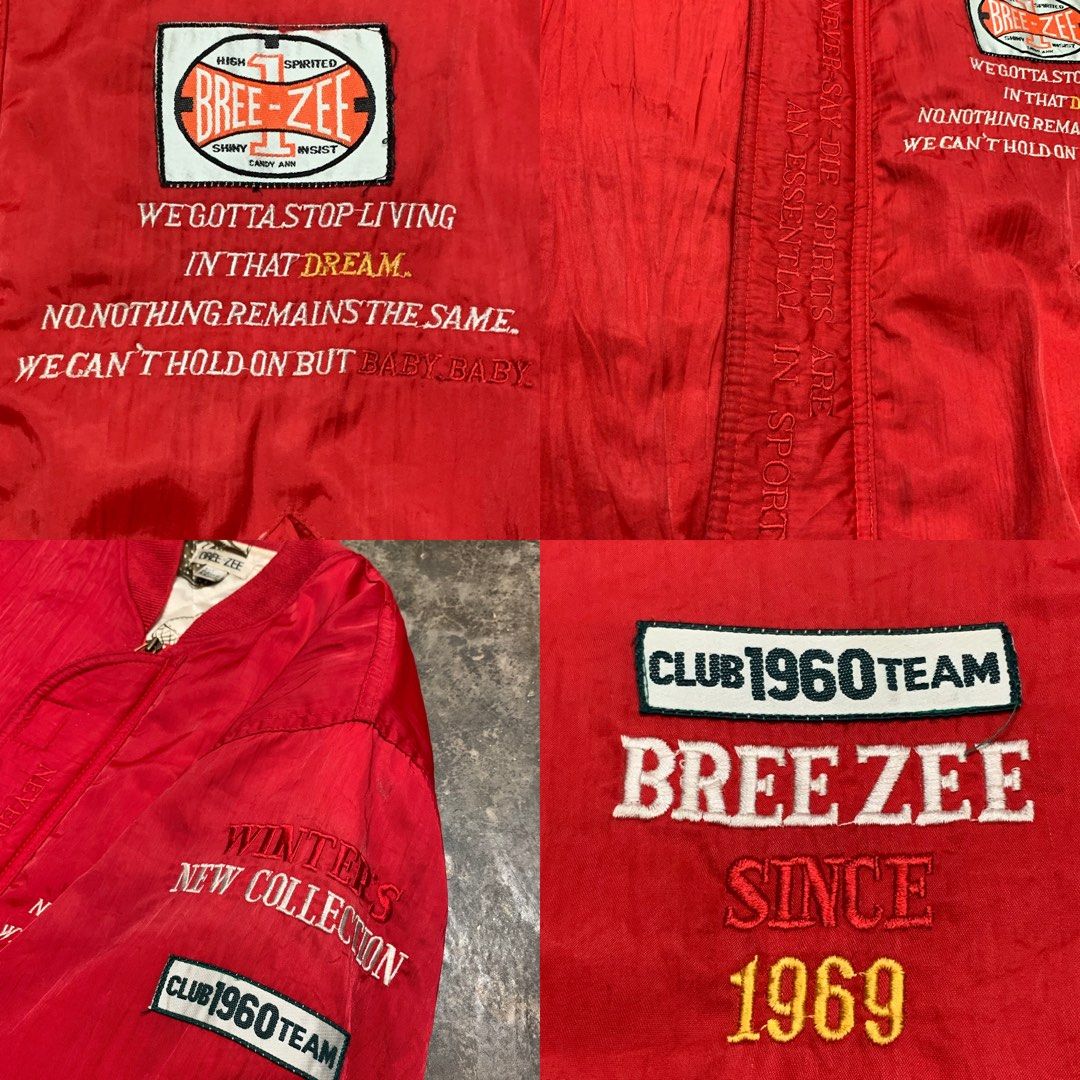 Vintage Bomber Jacket Bree Zee, Men's Fashion, Coats, Jackets and Outerwear on Carousell