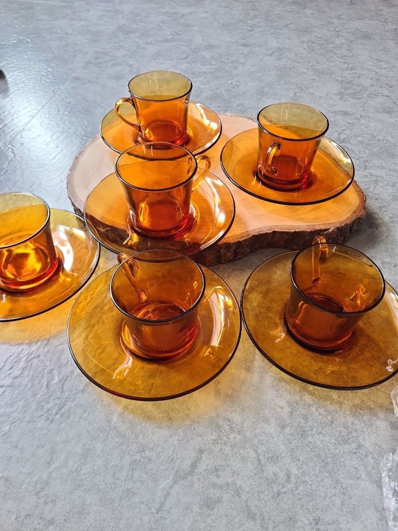 Vintage Duralex France coffee set, Furniture & Home Living, Kitchenware ...