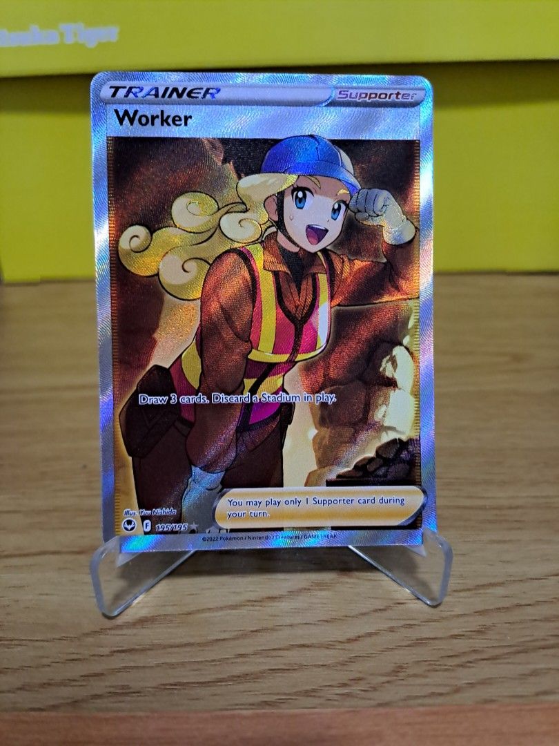 Worker Full Art FA Silver Tempest Pokemon Card, Hobbies & Toys, Toys ...
