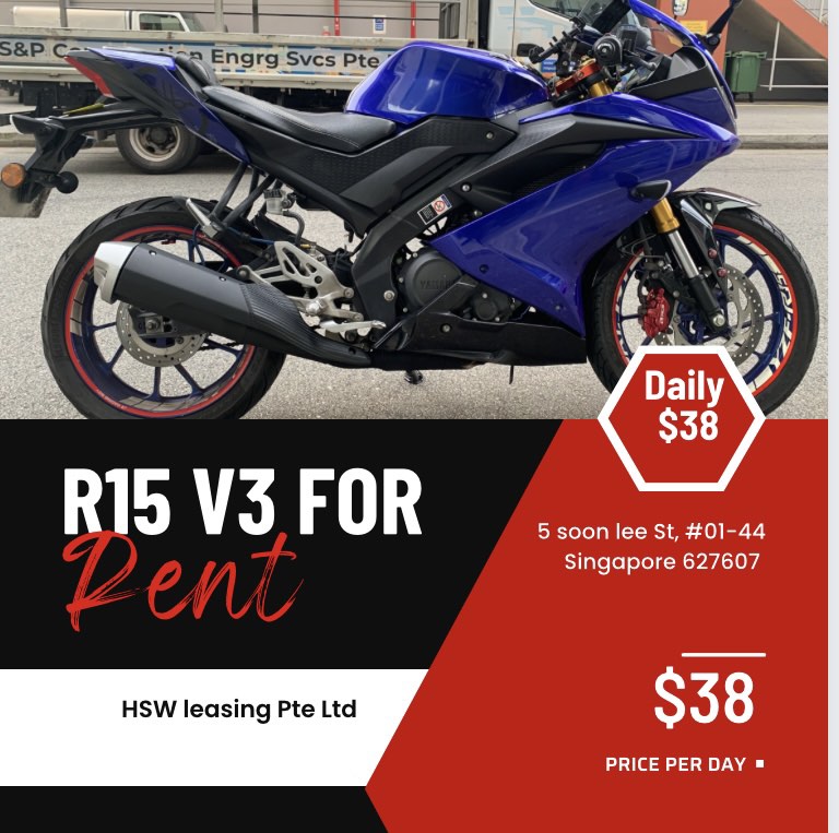 Yamaha r15 v3 for rent, Motorcycles, Motorcycle Rental on Carousell