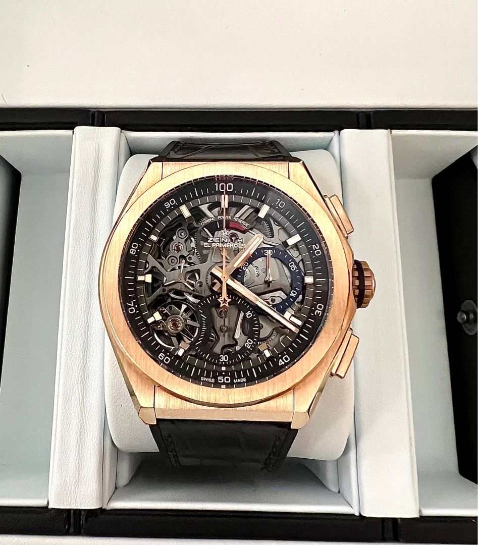 Zenith El Primero 21 Rose Gold, Luxury, Watches on Carousell