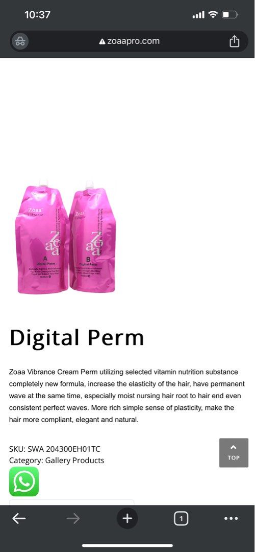 ZOAA Pro Perm Cream / Rebonding Cream, Beauty & Personal Care, Hair on ...