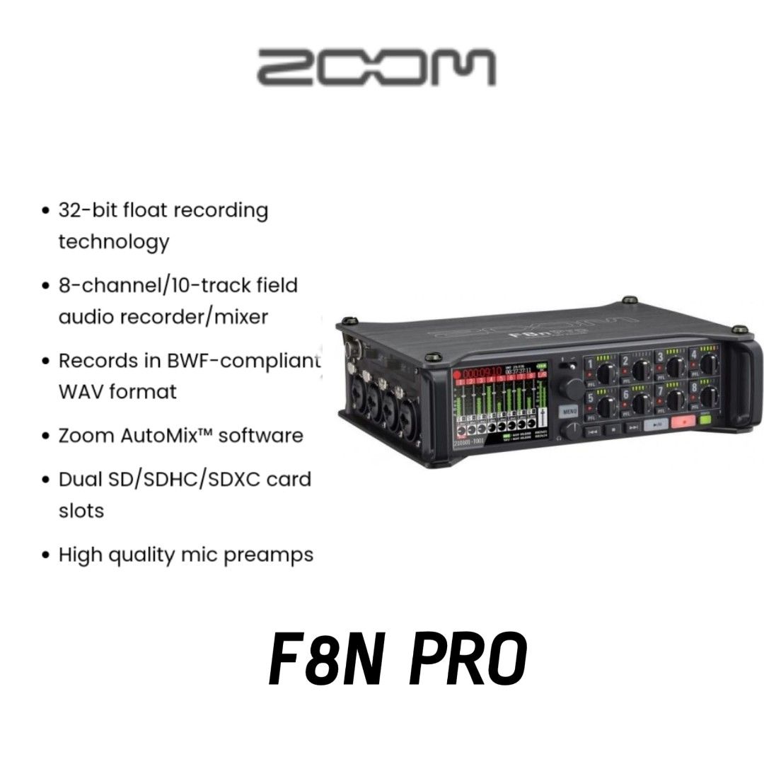 Zoom F8n Pro, Hobbies & Toys, Travel, Travel Essentials & Accessories ...
