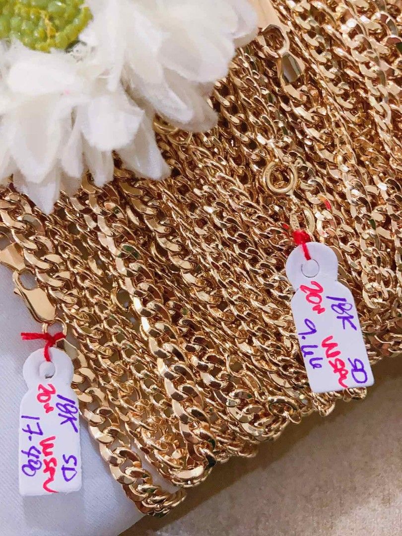 20" cadena chain 18k saudi gold on Carousell