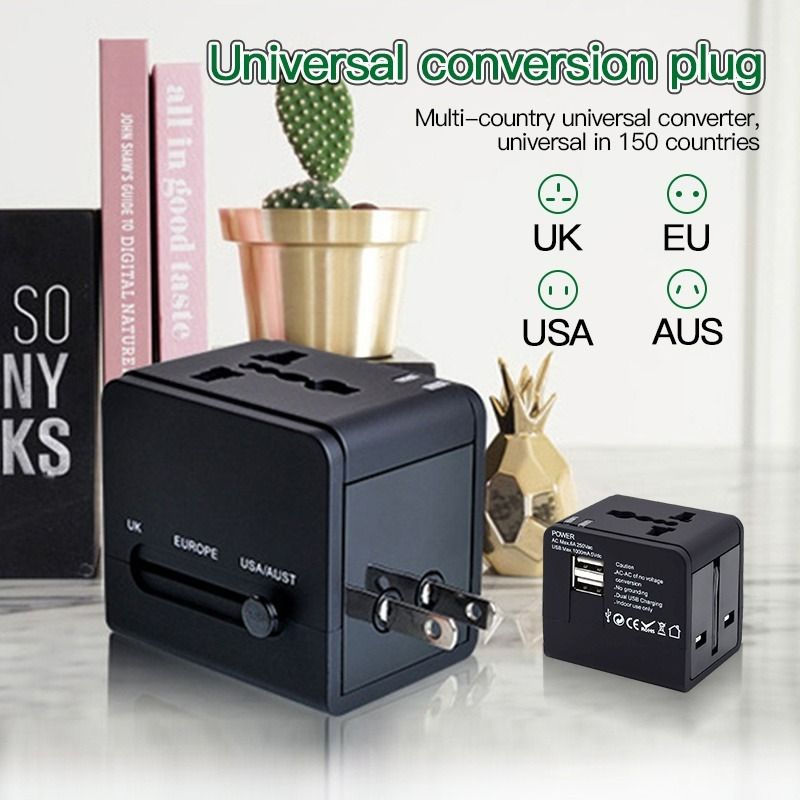 2.1A Fast-Charging Universal Travel Adapter Universal Compact Travel ...