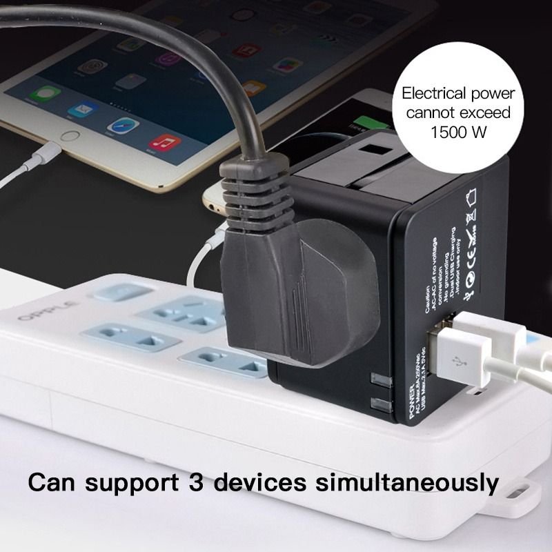 2.1A Fast-Charging Universal Travel Adapter Universal Compact Travel ...