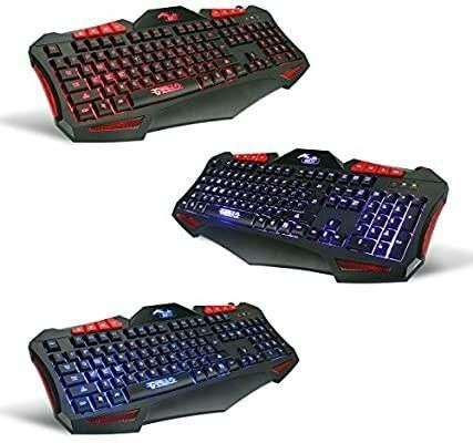 3517) BAKTH GAMING KEYBOARD AND MOUSE SETS - BAKTH 3 COOL COLORS LED ...