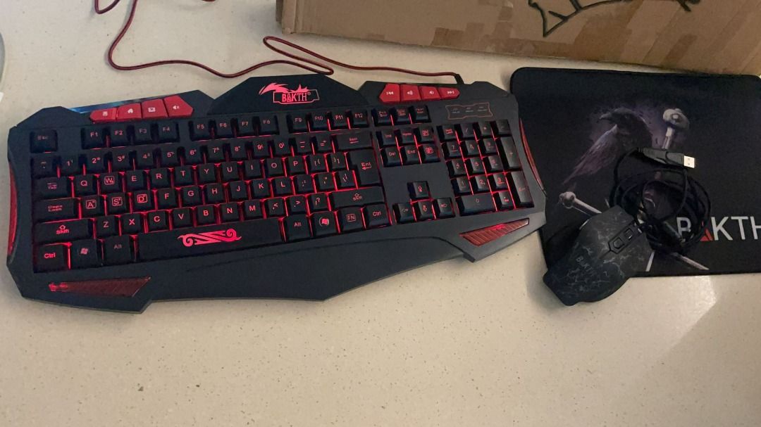 3517 Bakth Gaming Keyboard And Mouse Sets Bakth 3 Cool Colors Led Backlit Wired Usb Keyboard