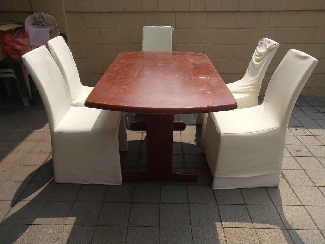 3x5ft Dining Table & 6 Chairs/ MEJA MAKAN+6 KERUSI Dinning Dinner Diner ...
