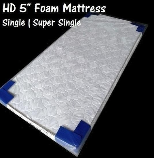 5 Inches High Density Foam Mattress (Available in Single | Super Single ...