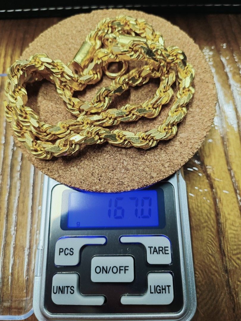 916 Gold Rope Chain 167G, Everything Else on Carousell