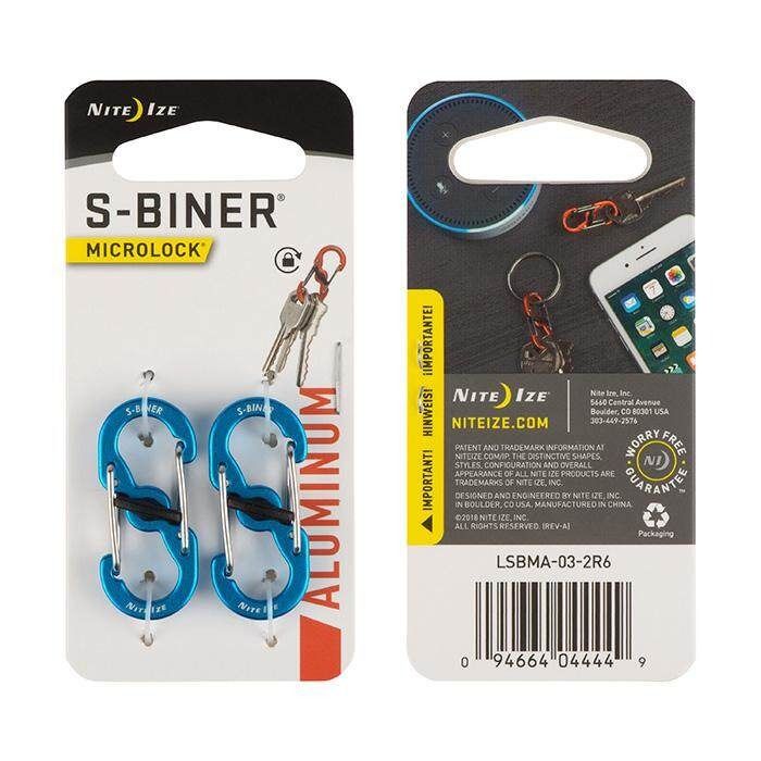 【全新 門市現貨】Nite Ize S-Biner® MicroLock® Aluminum (2pack) 迷你8字帶鎖鋁扣 (兩個裝 ...