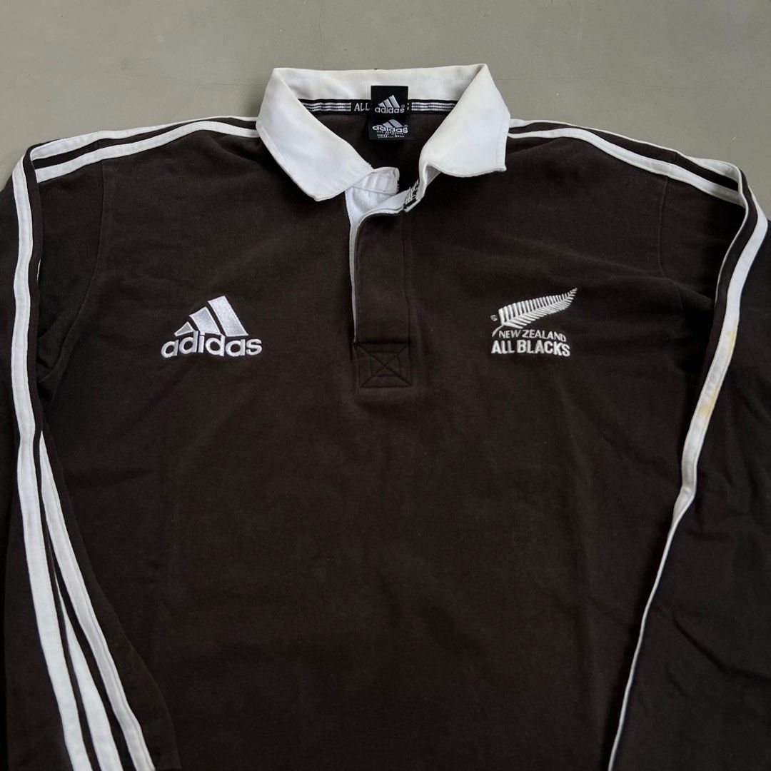 Adidas New Zealand All Blacks Rugby Polo, Men's Fashion, Tops & Sets ...