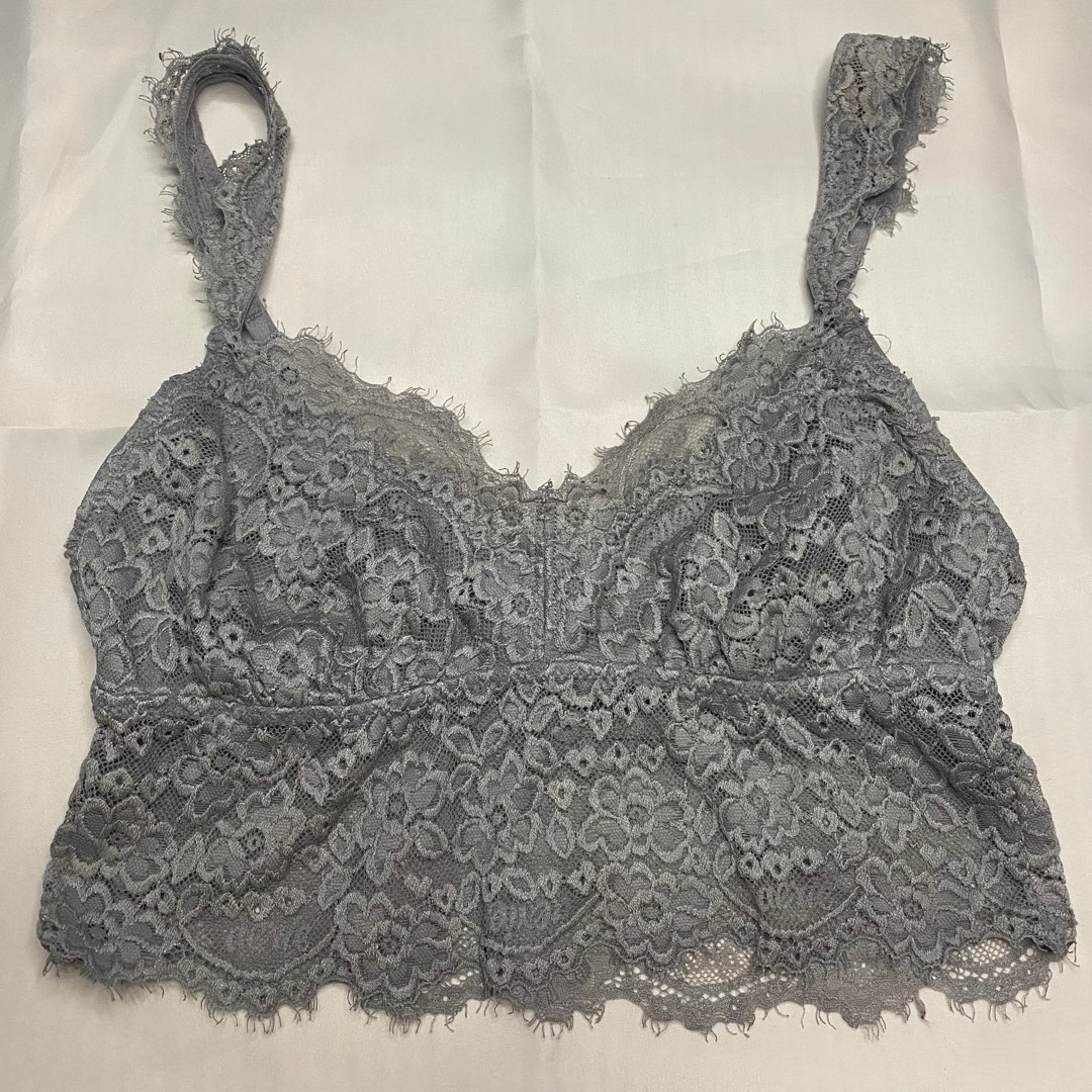 Aerie lace bralette in grey, Women's Fashion, Tops, Others Tops on ...