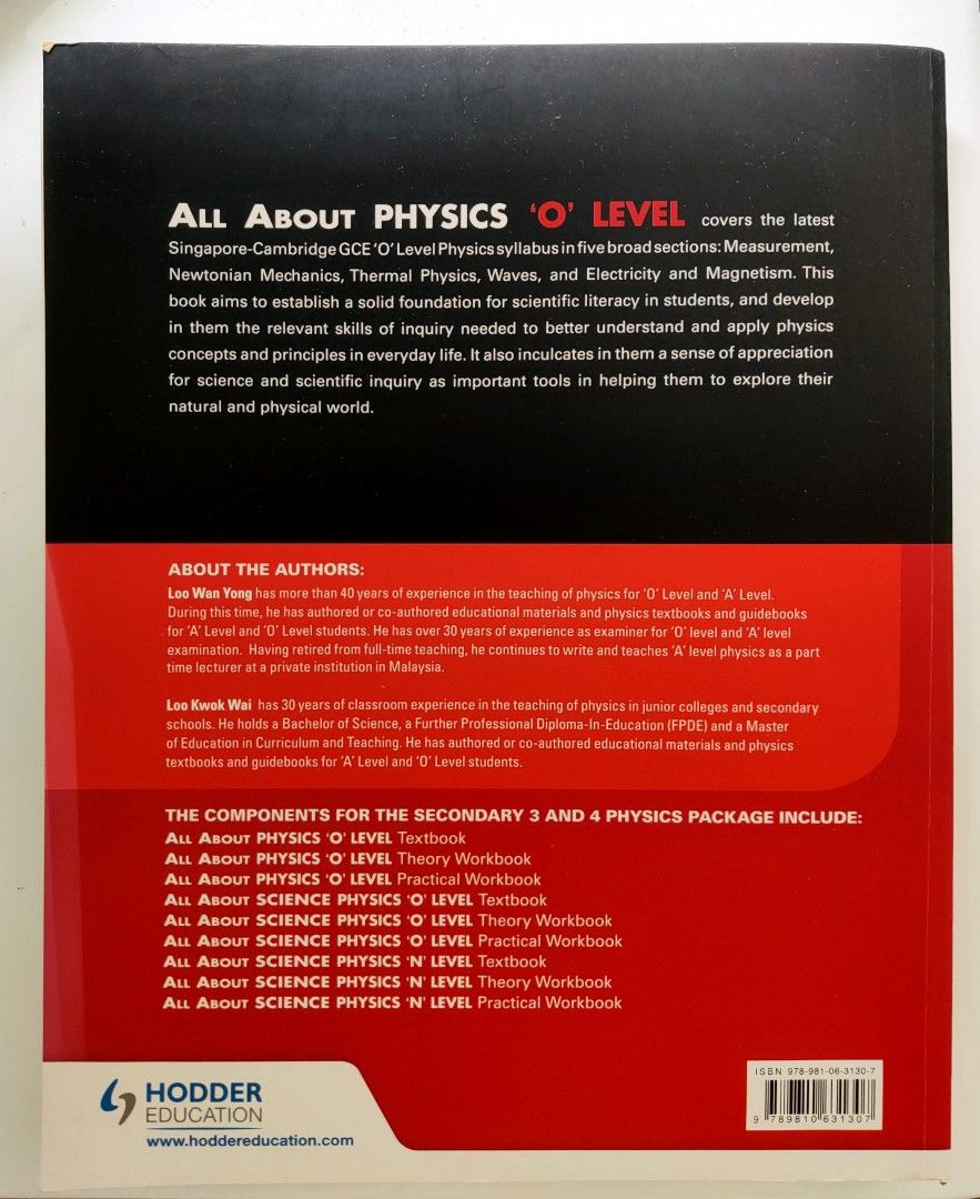 All About Physics 'O' Level textbook, Hobbies & Toys, Books & Magazines ...