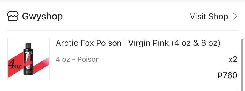 Arctic Fox Poison 8 oz (SET of 2), Beauty & Personal Care, Hair on ...