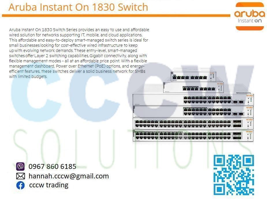 Aruba Instant On 1830 48G 4SFP Switch, Computers & Tech, Office ...