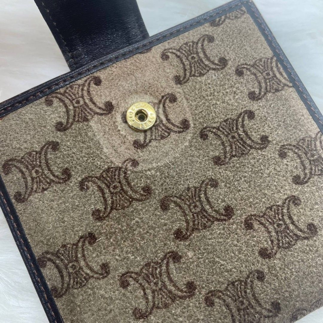[AUTHENTIC & RARE COLLECTIBLE] Vintage Celine Carriage Suede Wallet ...