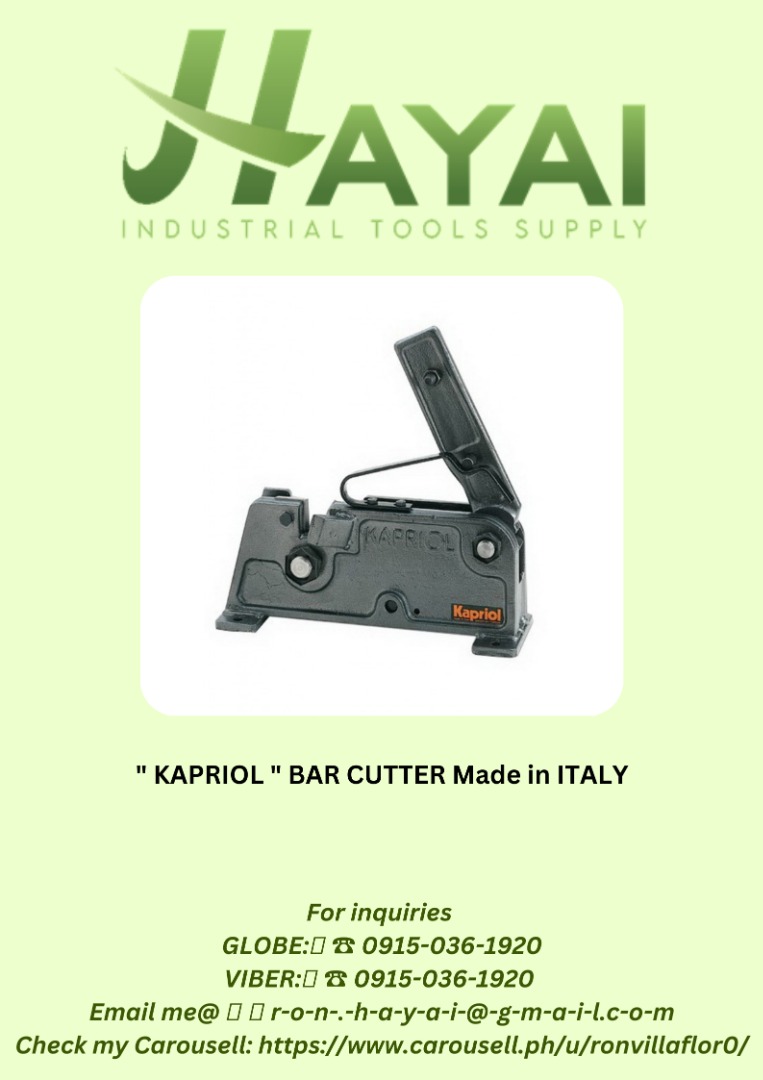 BAR CUTTER, Commercial & Industrial, Construction Tools & Equipment on ...