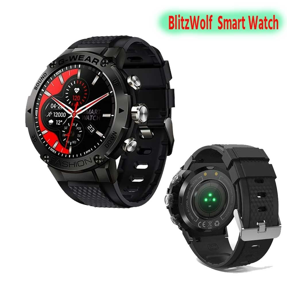 Blitzwolf BW-AT3C Smart Watch Black, 手提電話, 智能穿戴裝置及智能手錶 - Carousell