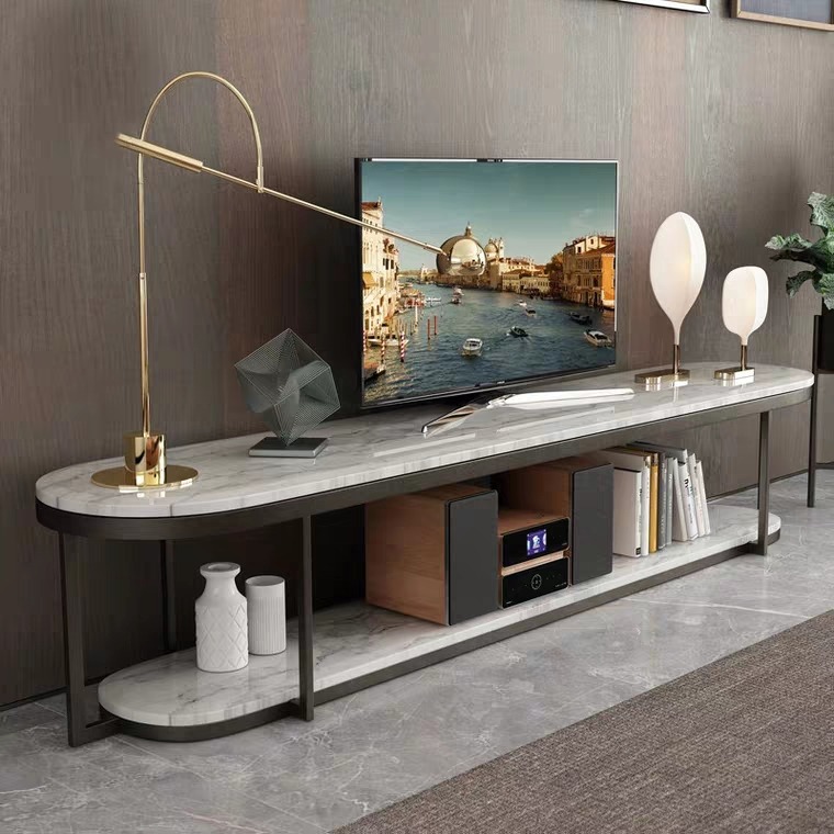 BLYTHE Luxury Marble TV Console, Furniture & Home Living, Furniture, TV ...