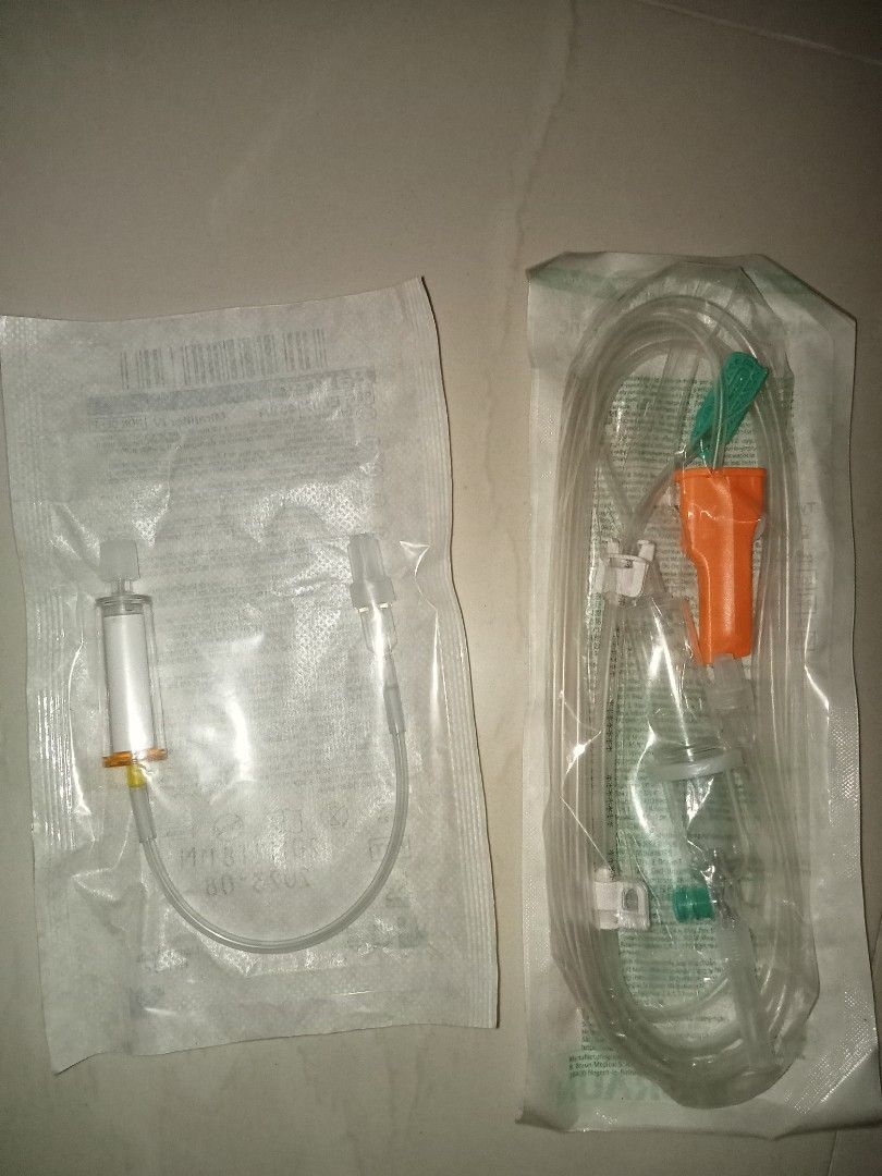 BNIP IV drip set with filter, Health & Nutrition, Medical Supplies ...