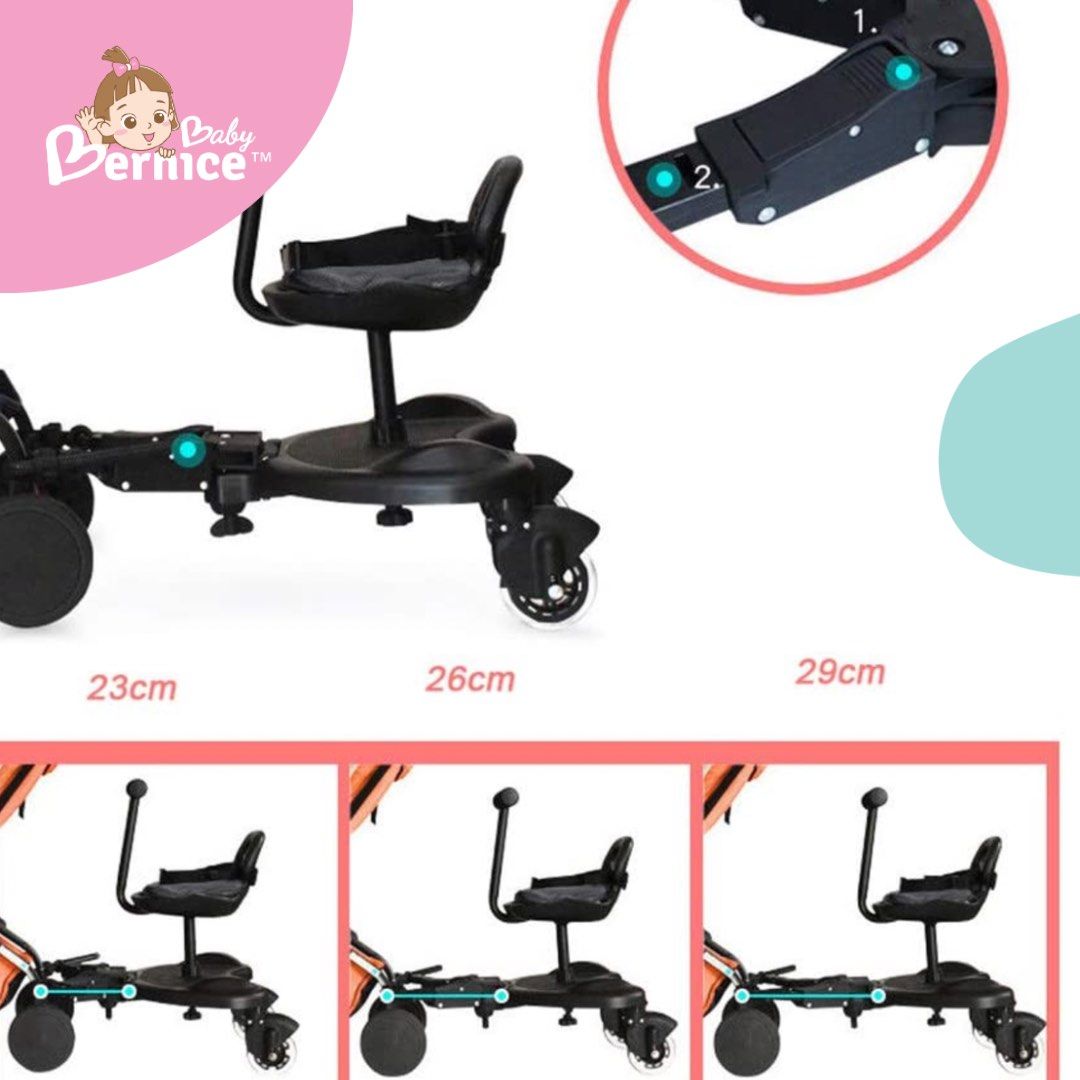 Buggy Board Stroller Standing Board + Saddle | 1- 11years | up to 25kg ...