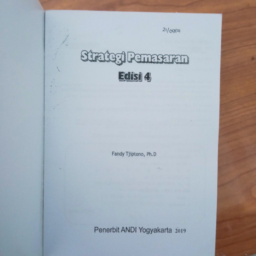[Preloved] Buku Strategi Pemasaran Edisi 4 Keempat Fandy Tjiptono Penerbit ANDI (Komunikasi ...