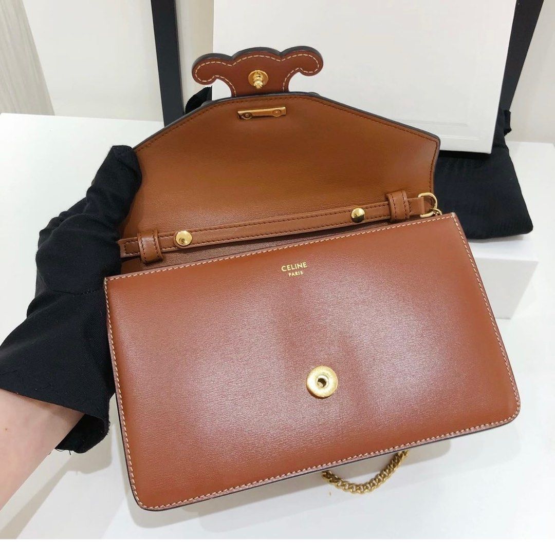 Celine triophme wallet on chain WOC crossbody sling bag, Luxury, Bags ...