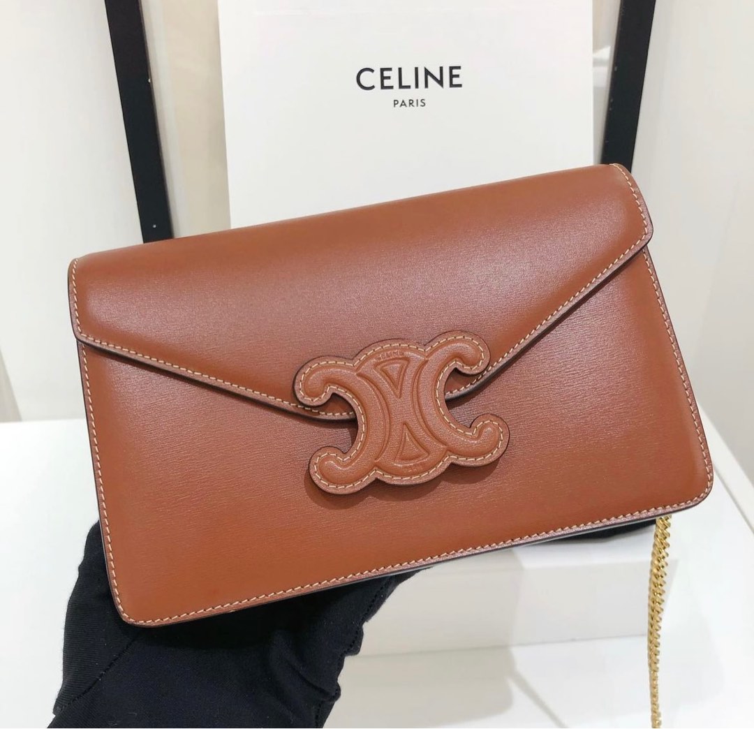 Celine triophme wallet on chain WOC crossbody sling bag, Luxury, Bags ...