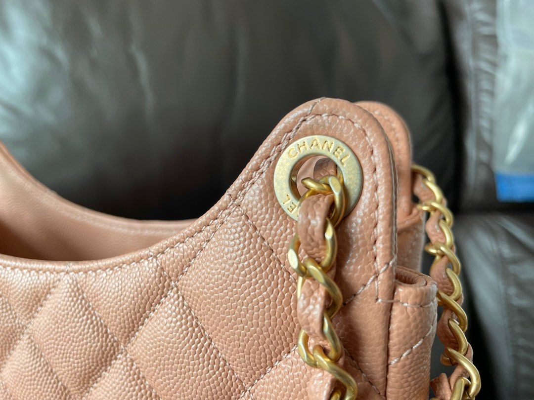 CHANEL 23P (Spring Act1) Medium Hobo Bag in Light Beige, caviar leather, Luxury, Bags & Wallets ...