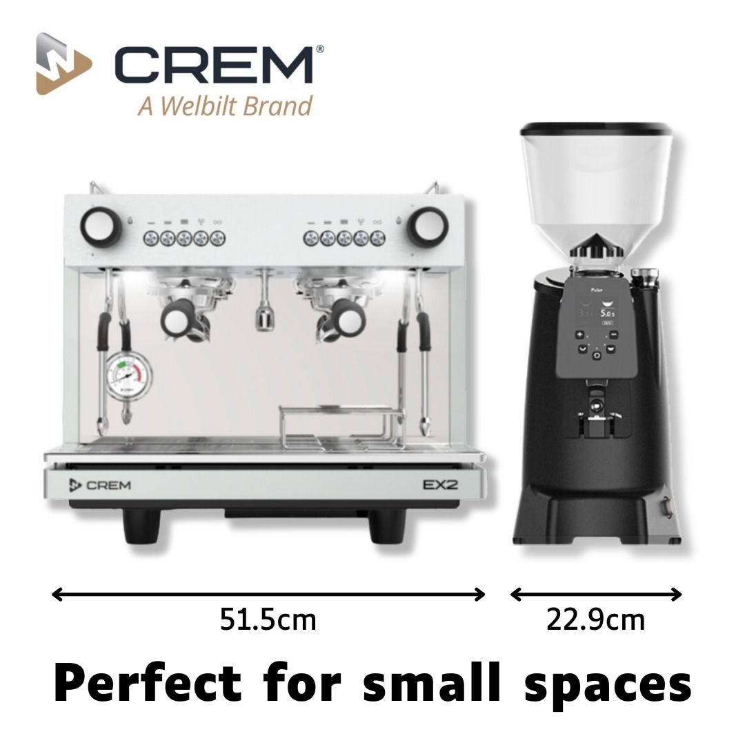 CREM 2 Group Espresso Machine and Grinder, Commericial Cafe Machine and ...