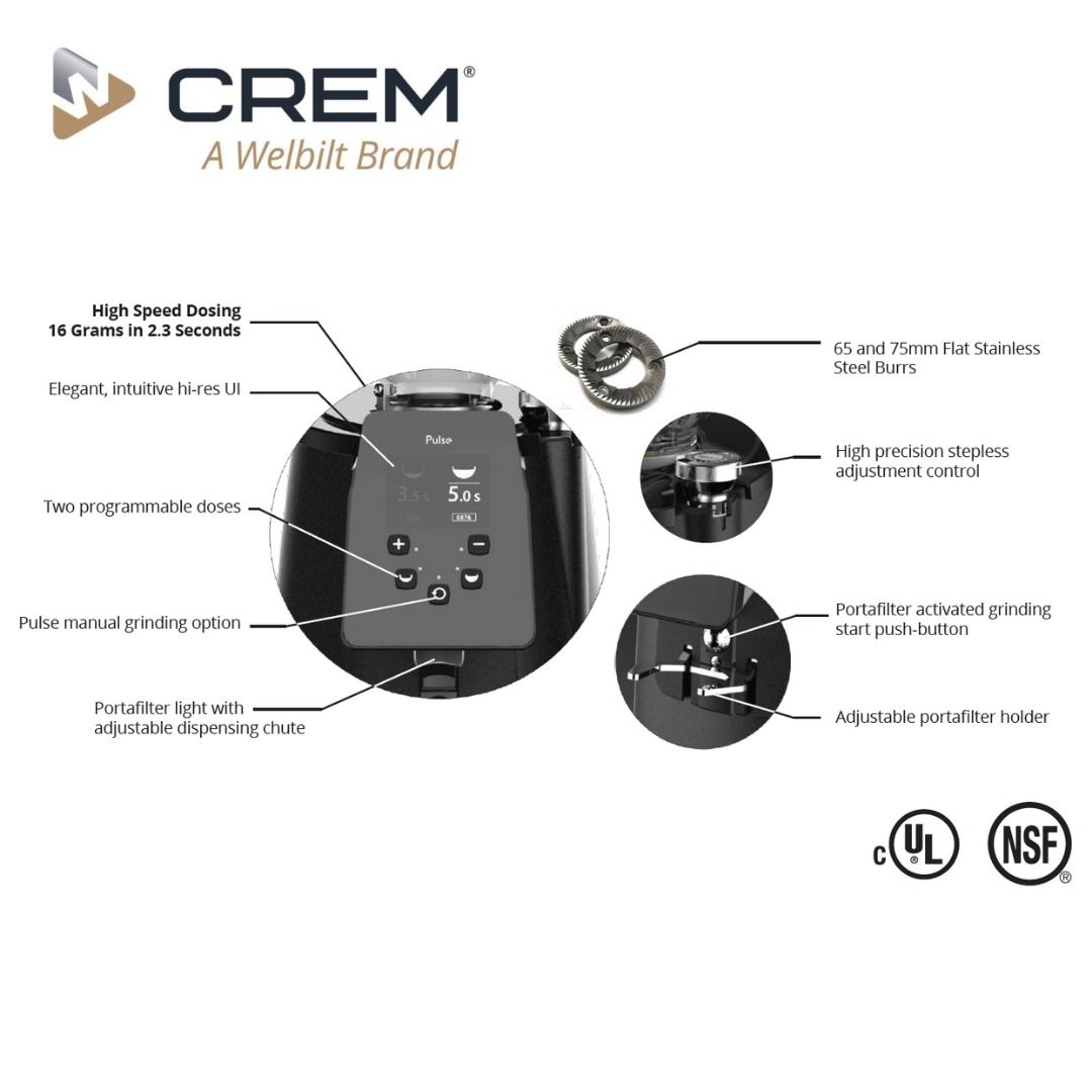 CREM 2 Group Espresso Machine and Grinder, Commericial Cafe Machine and ...