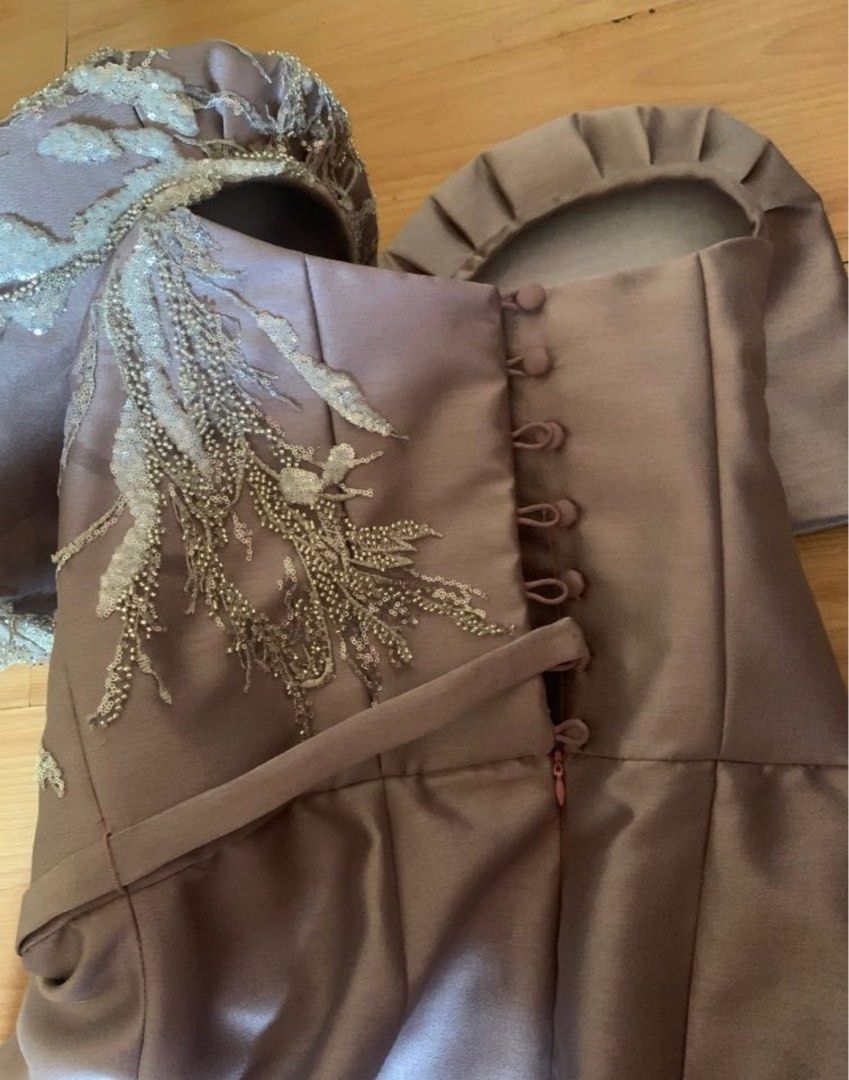 Custom made Filipiniana Gown, Women's Fashion, Dresses & Sets, Evening ...