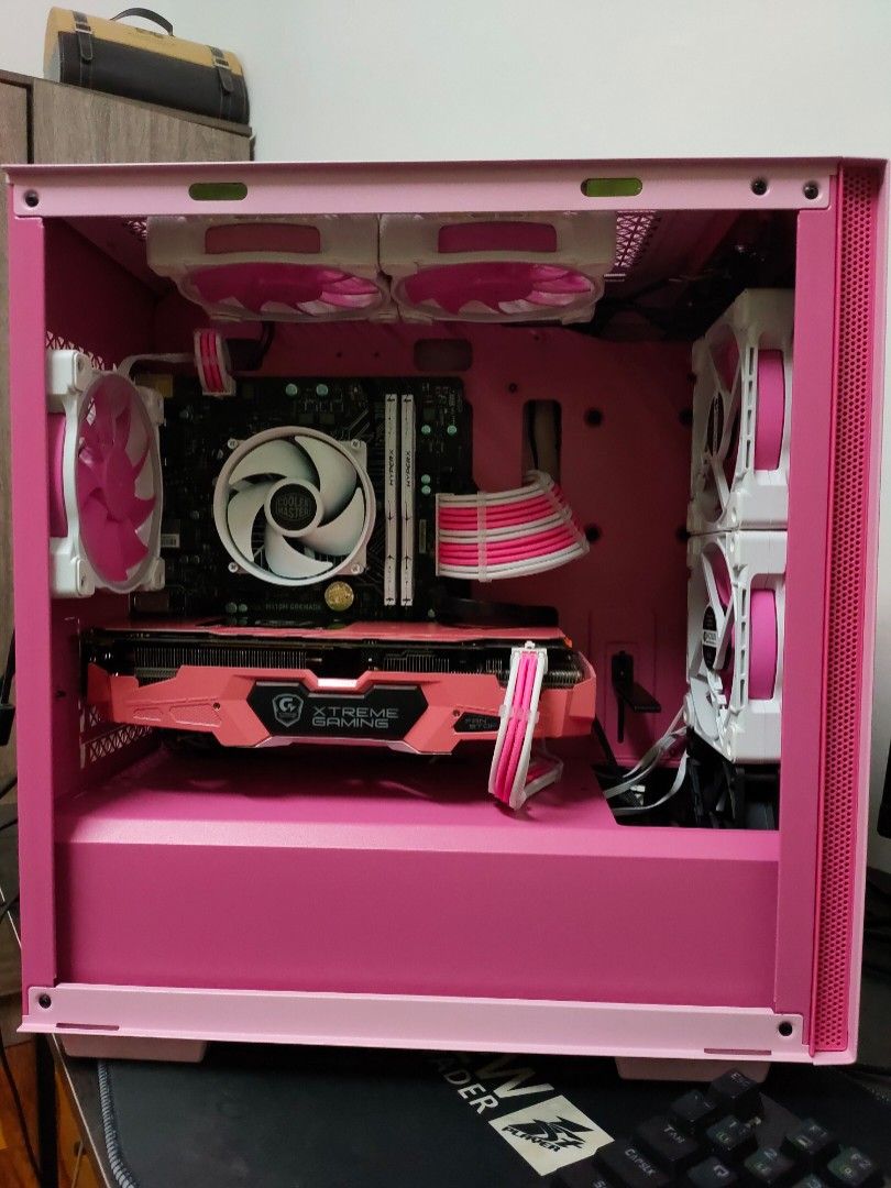 Custom Pink Basic Gaming PC, Computers & Tech, Desktops on Carousell