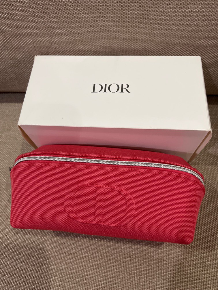 Dior coral pouch, Women's Fashion, Bags & Wallets, Purses & Pouches on ...