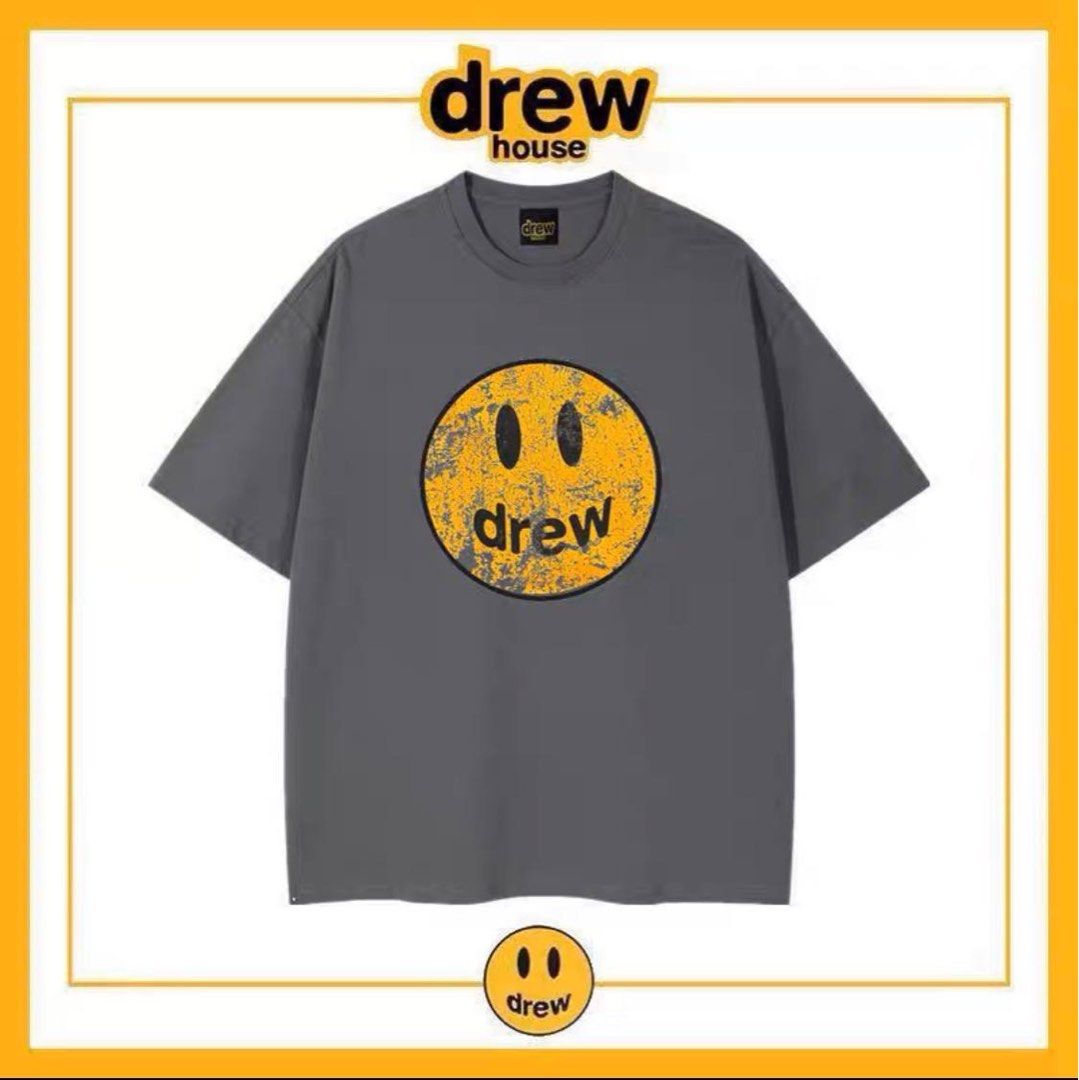 DrewHouse Faded Smiley Mascot Tee, Men's Fashion, Tops & Sets, Tshirts ...