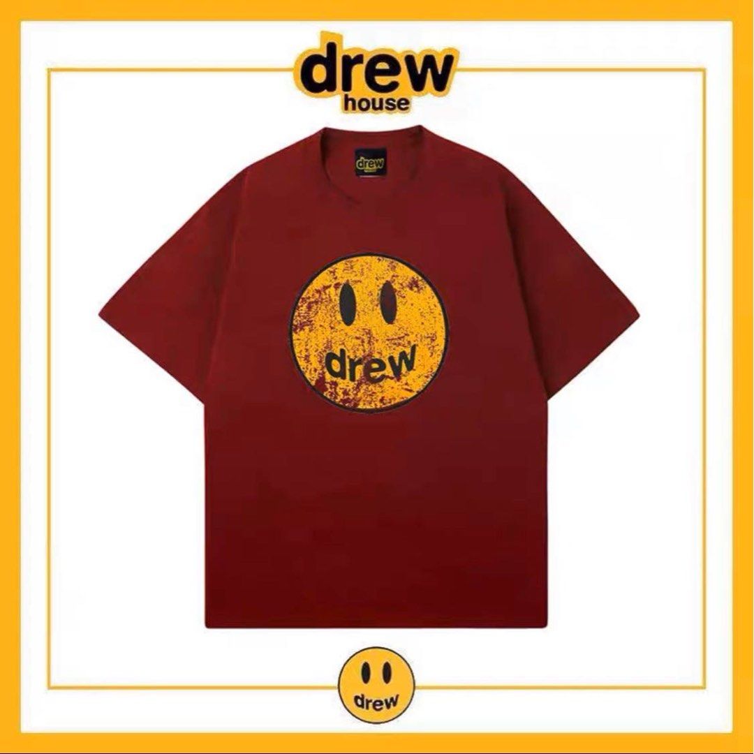 DrewHouse Faded Smiley Mascot Tee, Men's Fashion, Tops & Sets, Tshirts ...