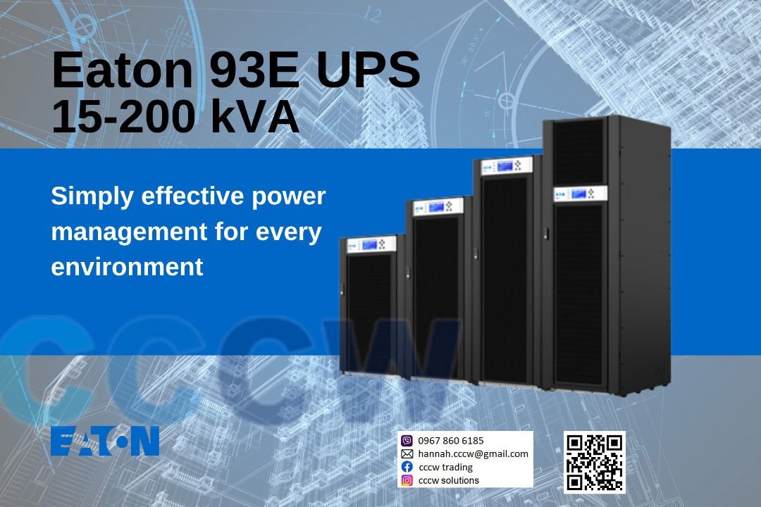 Eaton 93E UPS 3Phase Online UPS 15 - 200 KVA, Computers & Tech, Office & Business Technology on ...